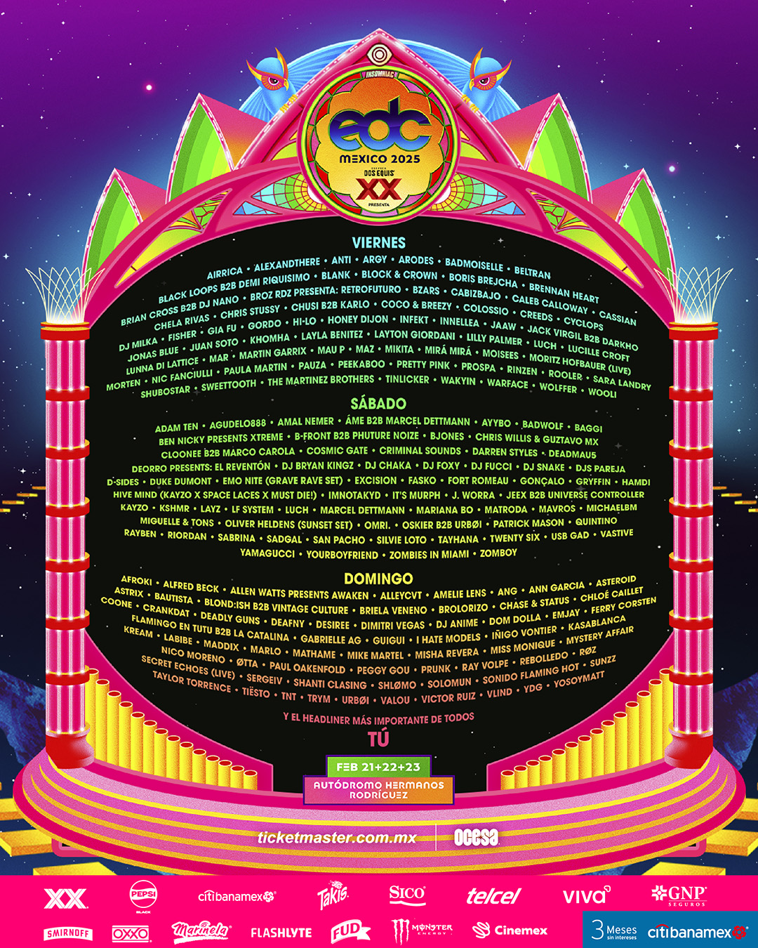 Electric Daisy Carnival (EDC) México 2025: Fechas, boletos, lineup